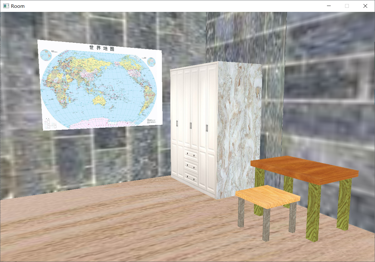 79 Opengl Glfw Glew 绘制房间卧室客厅 雪花雪人 Opengl好例子