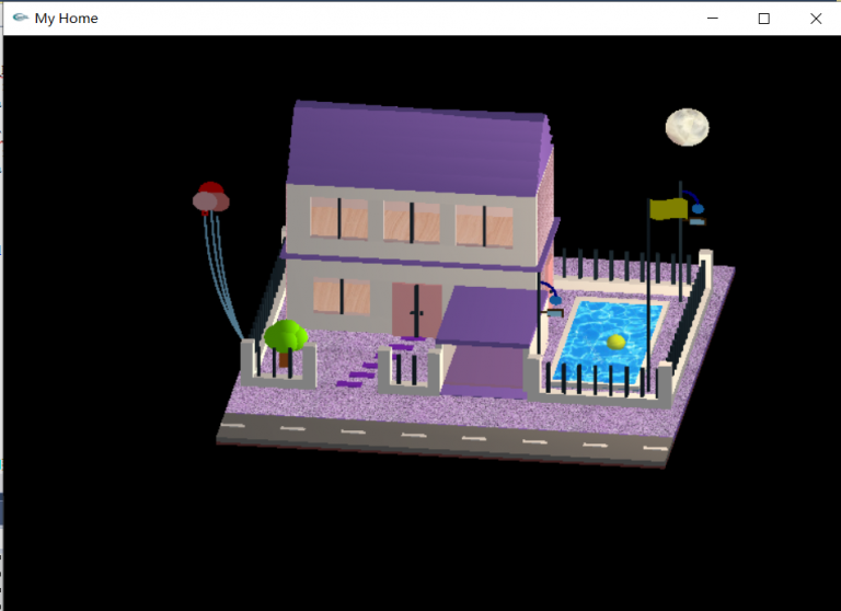 149 opengl 图形学作业绘制房屋 - Opengl好例子